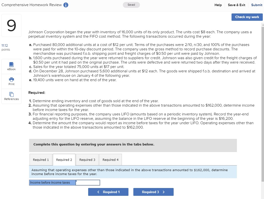 Solved Comprehensive Homework Review i Saved Help Save & | Chegg.com Solved Comprehensive Homework Review i Saved Help Save & | Chegg.com