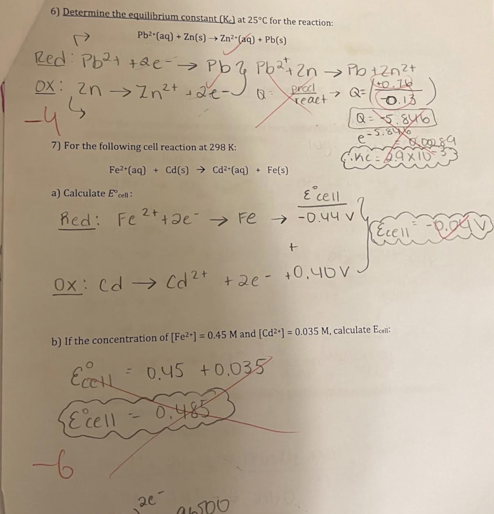 Solved Determine the equilibrium constant (Kc) ﻿at 25°C ﻿for | Chegg.com