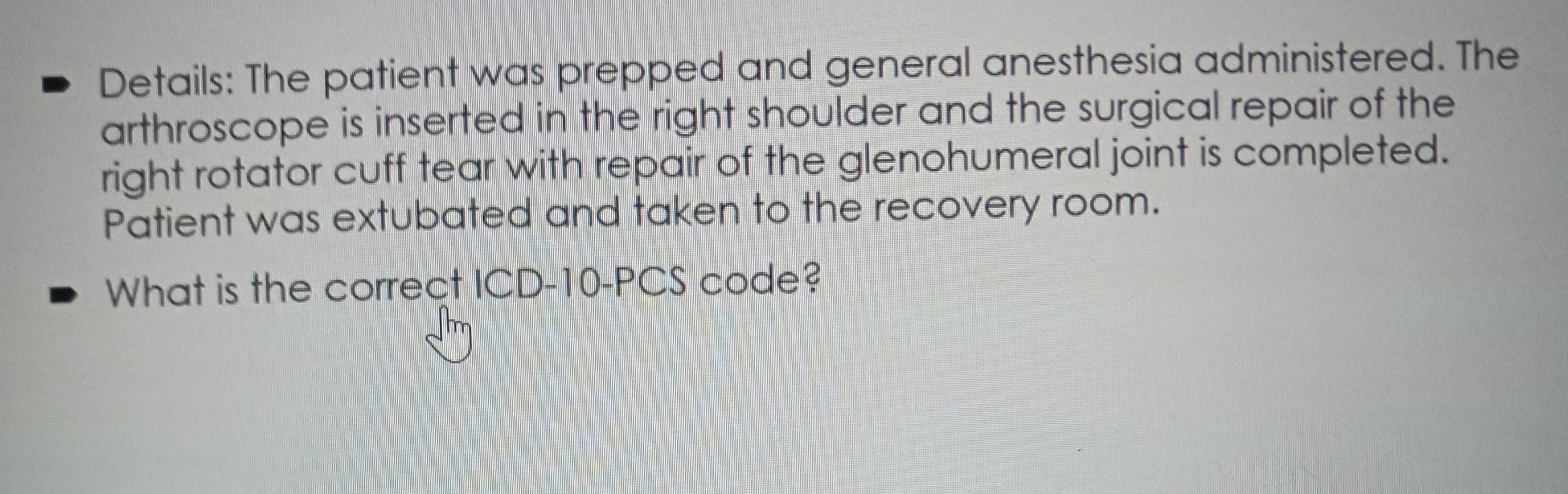 Solved Details: The patient was prepped and general | Chegg.com