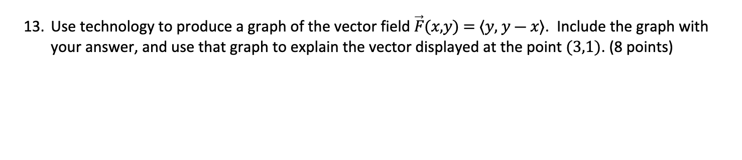 Solved Use technology to produce a graph of the vector field | Chegg.com