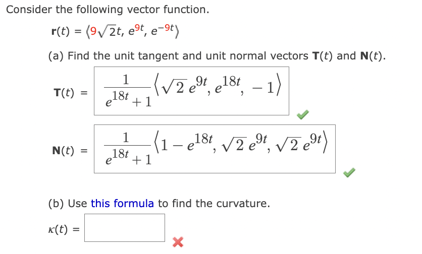 Consider the following vector function. r(t) = 9 2 t, | Chegg.com