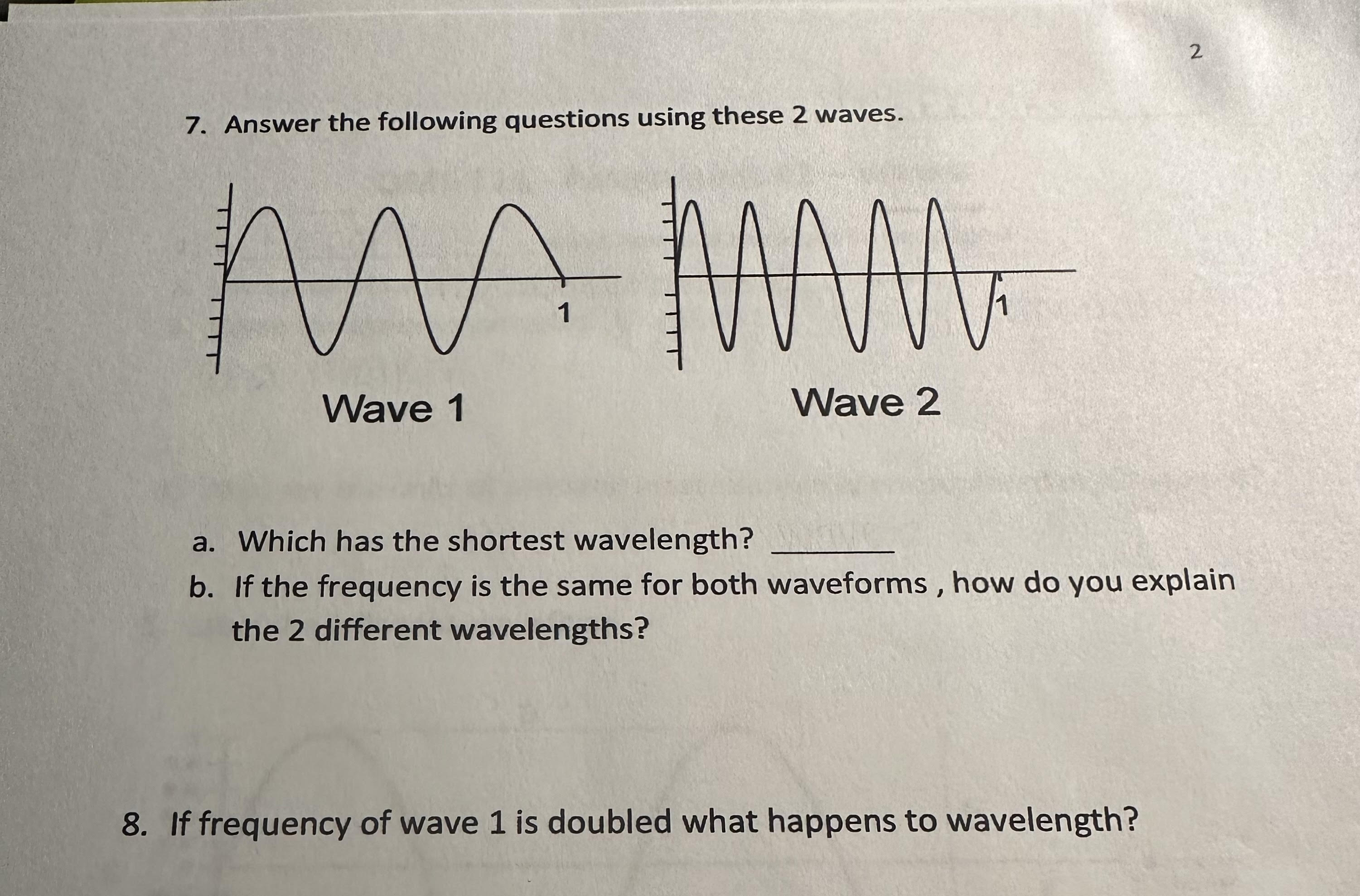 Solved 7. Answer the following questions using these 2 | Chegg.com