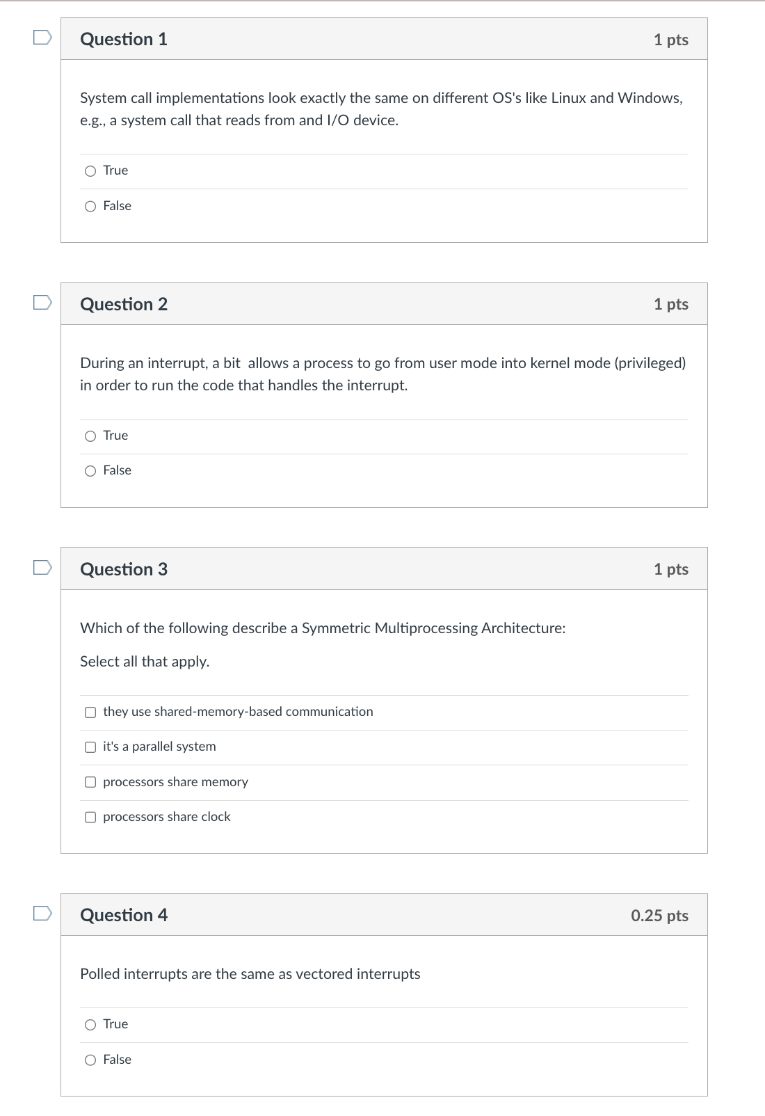 Solved 1. ﻿System call implementations look exactly the same | Chegg.com