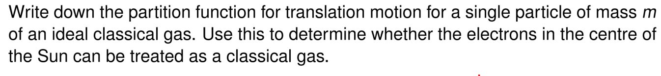 Solved Write down the partition function for translation | Chegg.com