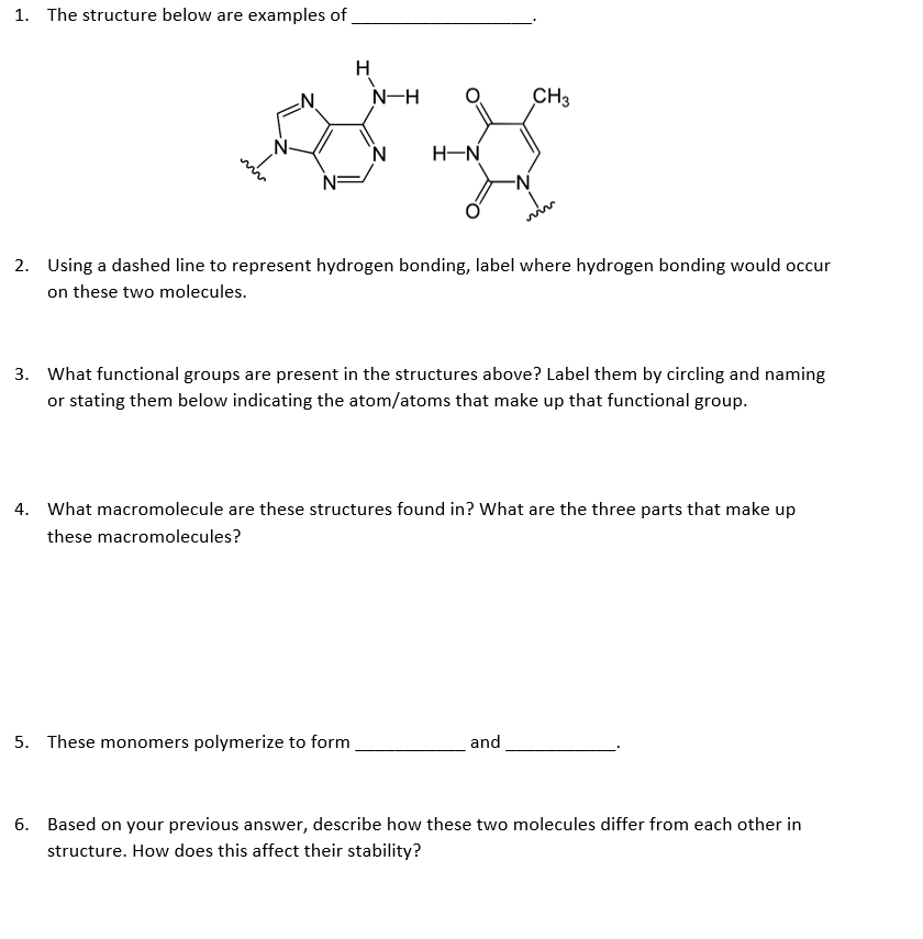 Solved 2. Using a dashed line to represent hydrogen bonding, | Chegg.com