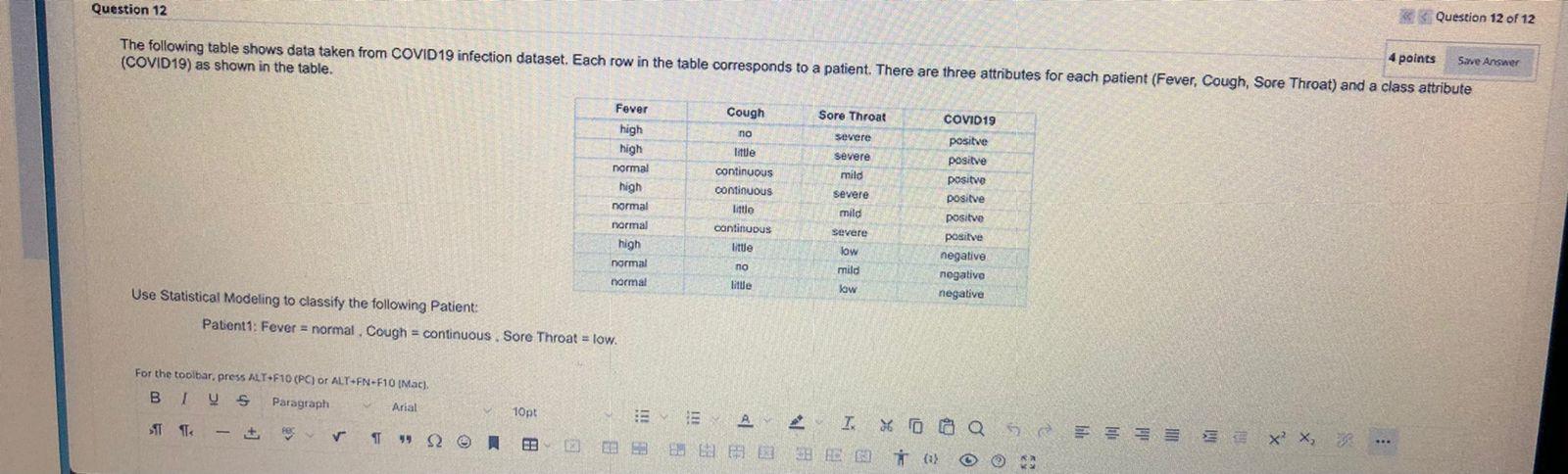 Use Statistical Modeling to classify the following | Chegg.com