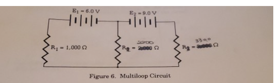 Solved Multiloop circuit R1 = 1000ohm R2 = 2200ohm r3= | Chegg.com