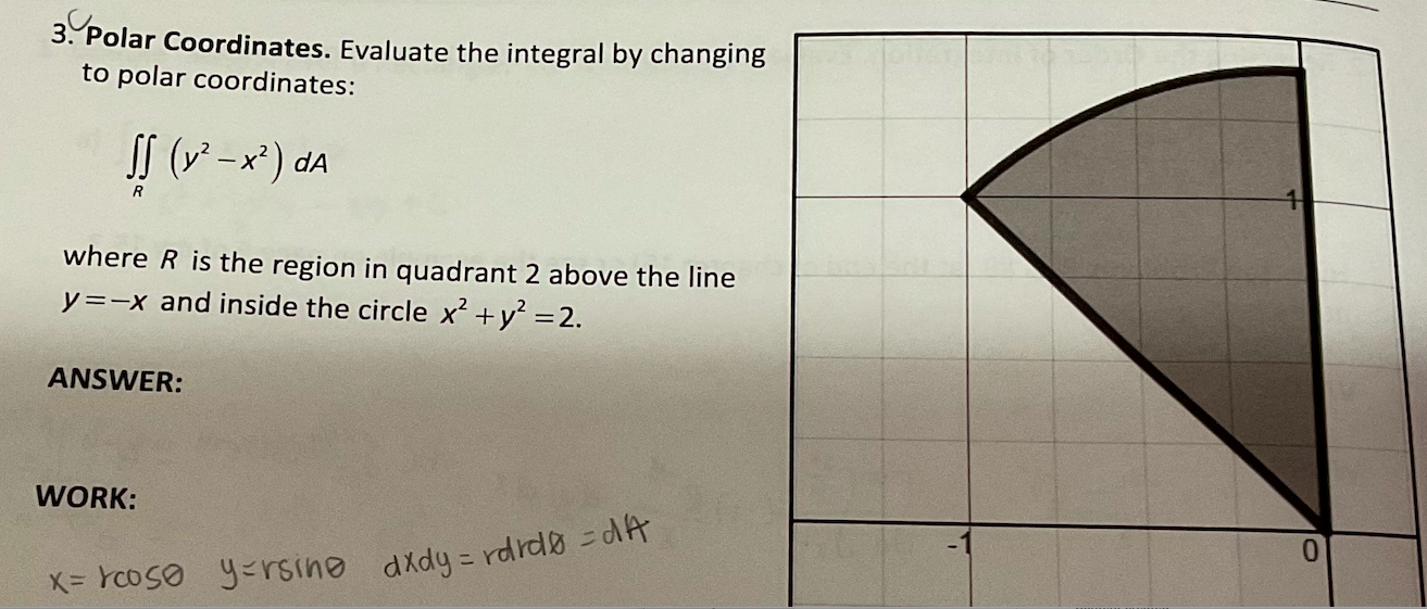 Solved 3. Polar Coordinates. Evaluate the integral by | Chegg.com