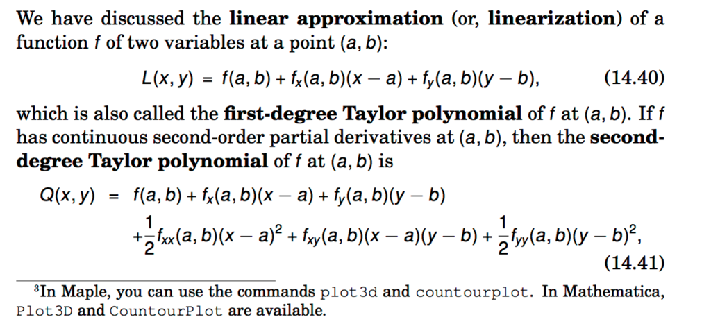Solved We have discussed the linear approximation (or, | Chegg.com