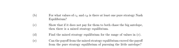 Solved Problem 2 Stag Hunt and Mixed Strategies Two lions | Chegg.com