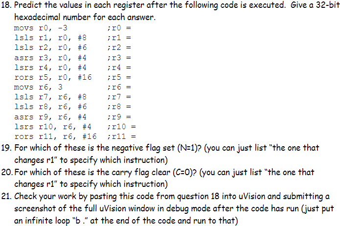 Please answer the following in ARM assembly. | Chegg.com