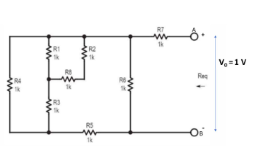Solved In this circuit, there are 8 resistors that has a | Chegg.com