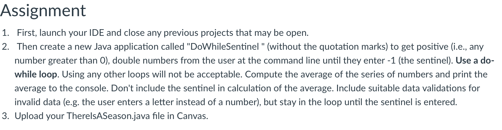 Solved Assignment 1. First, launch your IDE and close any | Chegg.com