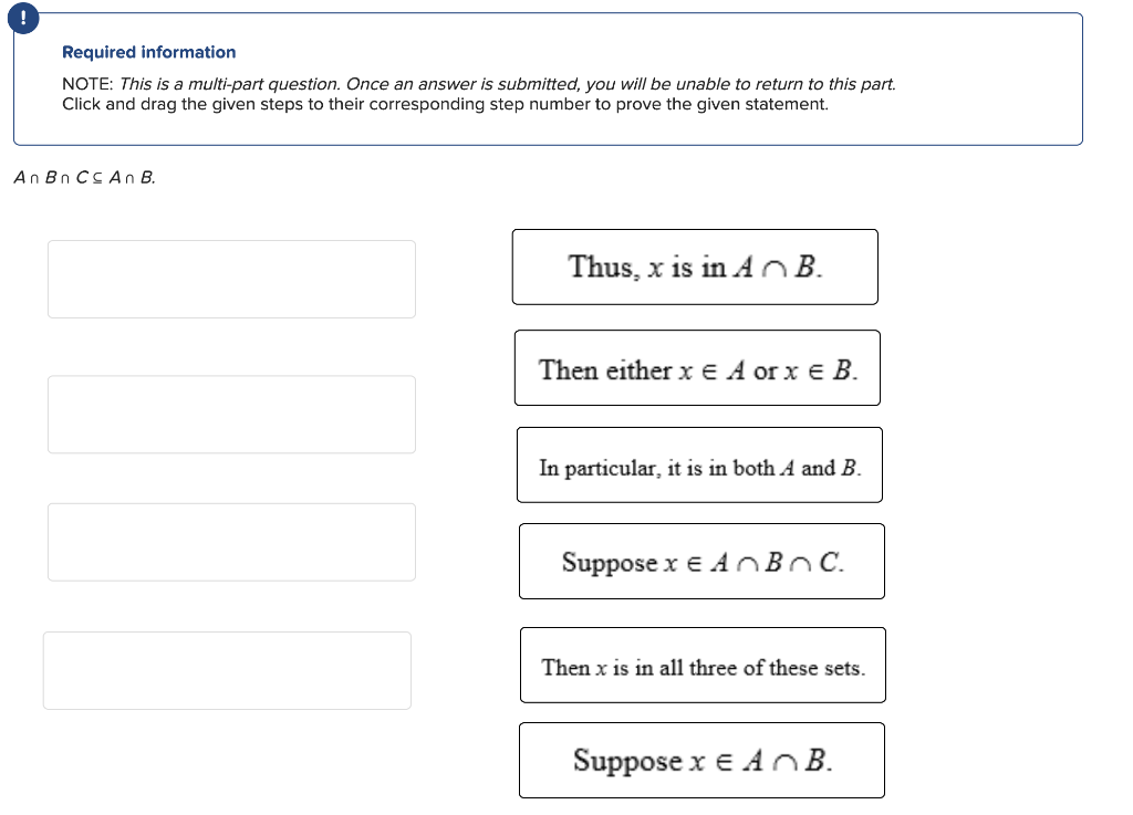 Solved Required information NOTE: This is a multi-part | Chegg.com