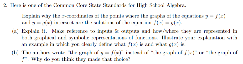Solved 2. Here is one of the Common Core State Standards for | Chegg.com