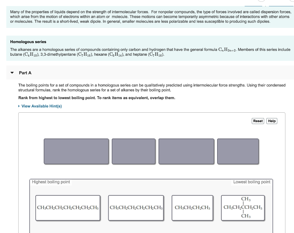 Solved Many of the properties of liquids depend on the | Chegg.com