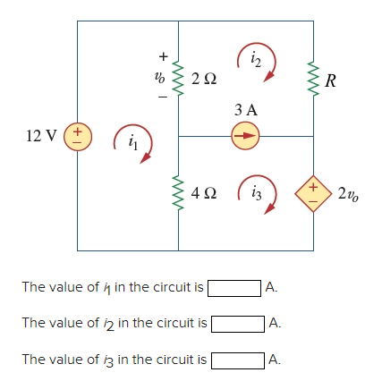 Solved In the circuit given below, R = 11 Ω. Find i1, i2, | Chegg.com