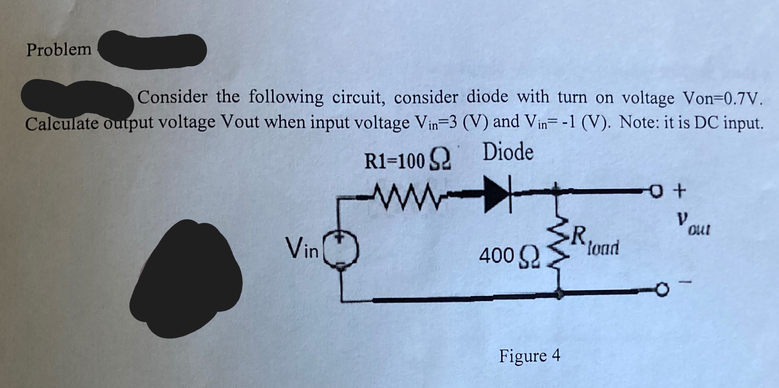 [Solved]: Consider the following circuit, consider diode wi