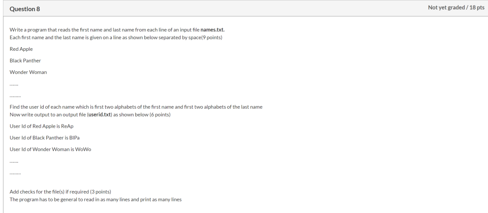 Solved This Is Written In Java The Input Text File Is