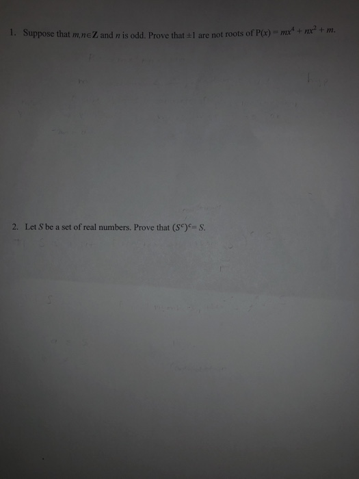 Solved 1. Suppose that m, neZ and n is odd. Prove that ±1 | Chegg.com