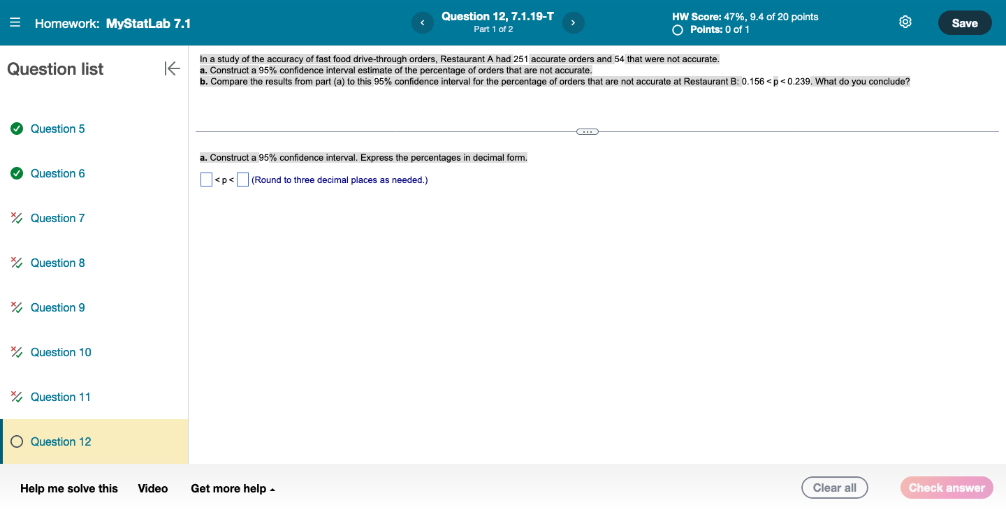 Solved Get more help -In a study of the accuracy of fast | Chegg.com