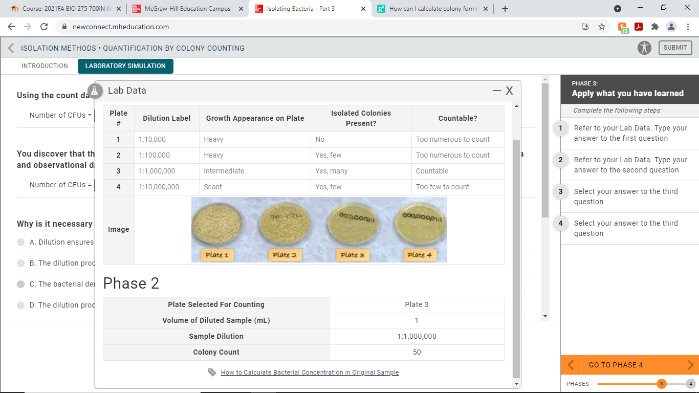 Solved in Course: 2021FA BIO 275 700IN M X McGraw-Hill | Chegg.com