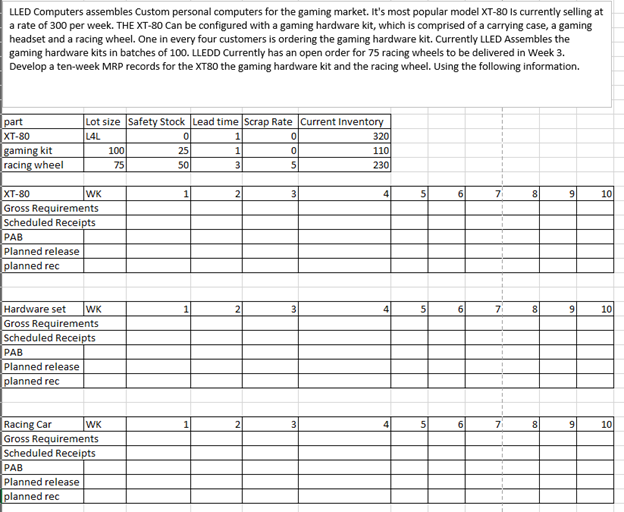 Solved 1 a )LLED Computers assembles Custom personal | Chegg.com