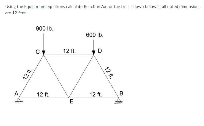 Solved Using the Equilibrium equations calculate Reaction Ax | Chegg.com