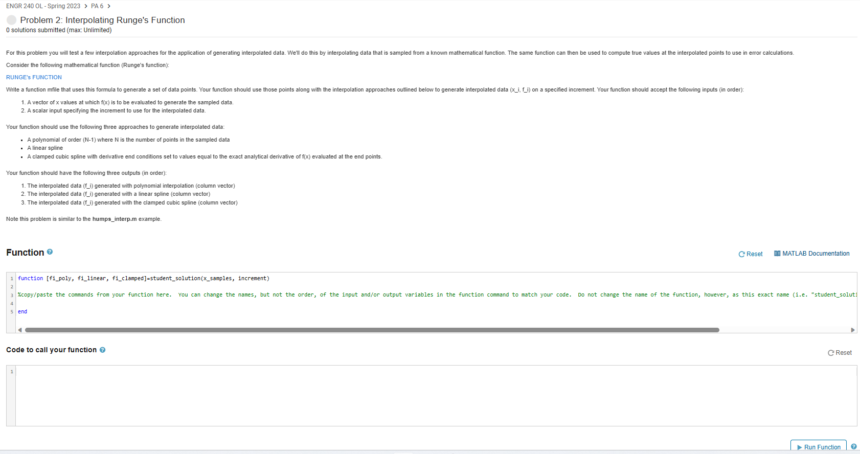 Solved Consider the following mathematical function (Runge's | Chegg.com