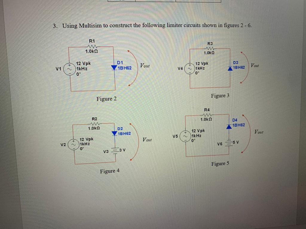 Solved 3. Using Multisim to construct the following limiter | Chegg.com