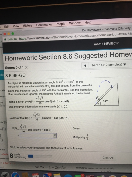Solved Edit View History Bookmarks People Window Help Do | Chegg.com