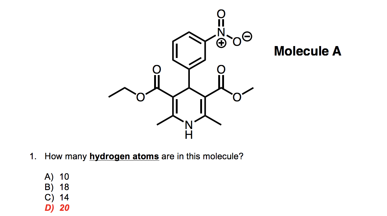 Solved How do I count the number of Hydrogen atoms on this | Chegg.com