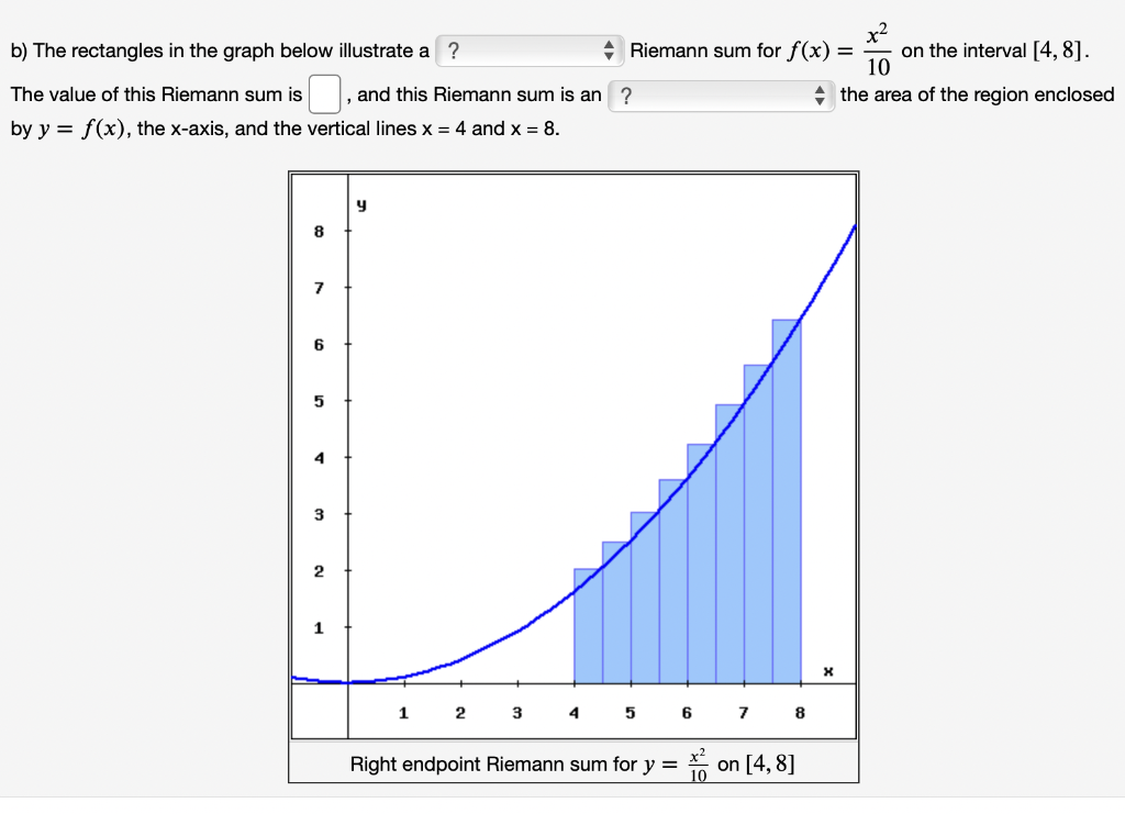 Solved Riemann sum for f(x) = on the interval 10 (1 point) | Chegg.com