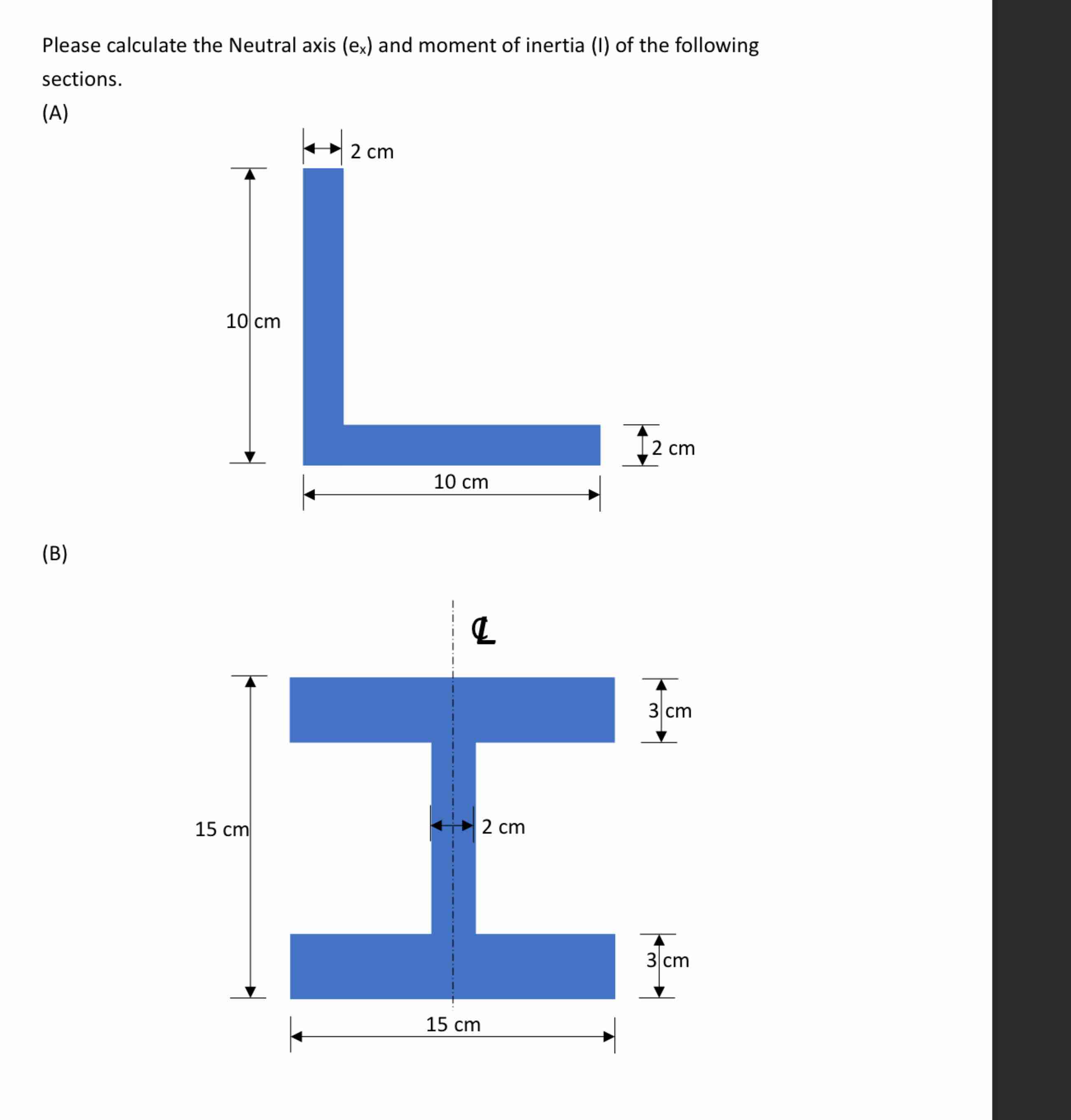 Solved Please calculate the Neutral axis | Chegg.com