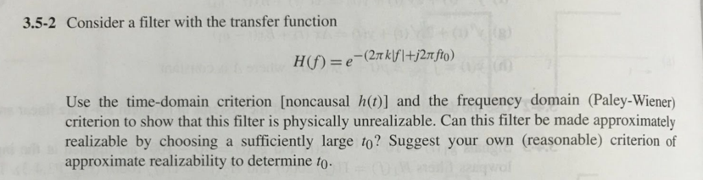 Solved 3.5-2 Consider a filter with the transfer function | Chegg.com