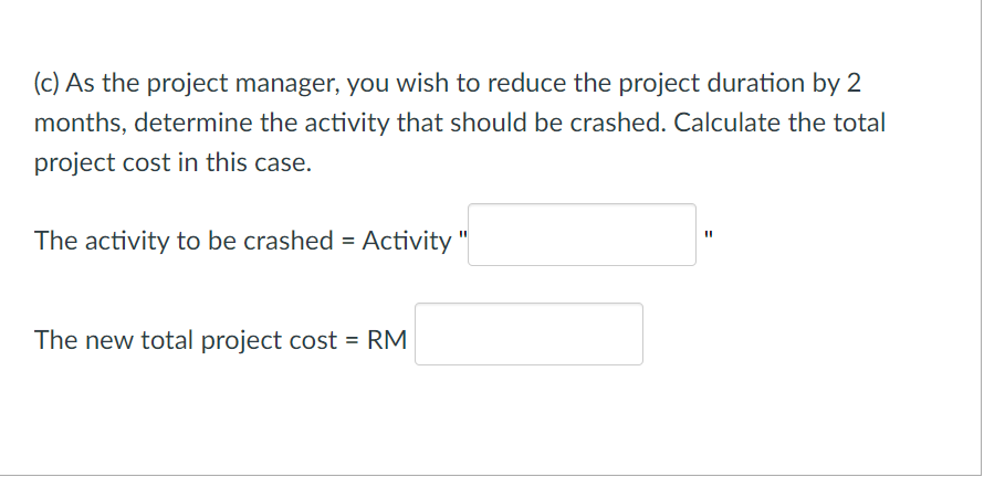 Solved PROJECT SCHEDULING AND COST CRASHING A new project is | Chegg.com