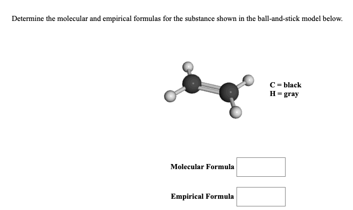 Solved Determine the molecular and empirical formulas for | Chegg.com