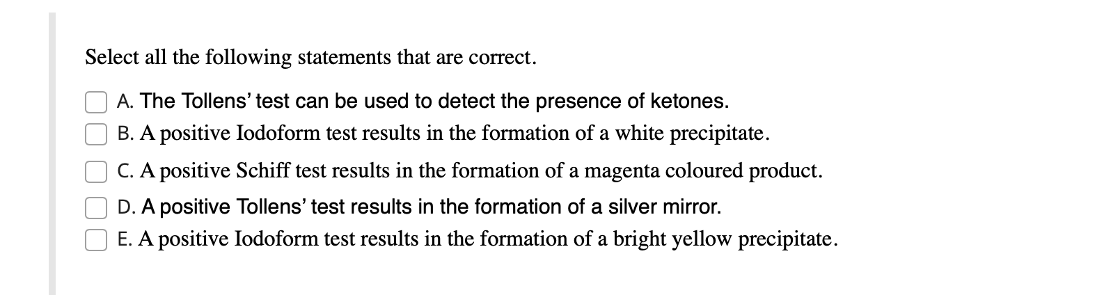 Solved Select all the following statements that are correct. | Chegg.com