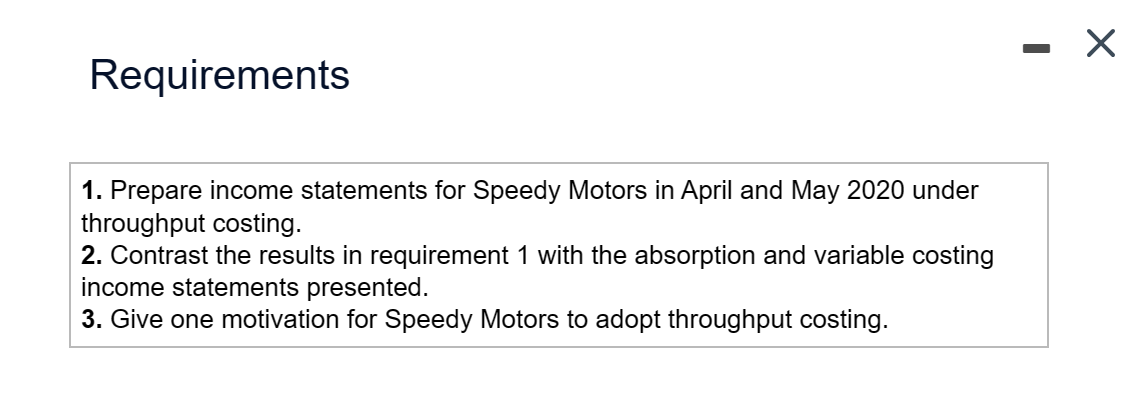 Solved variable costing income statementsRequirements 1. | Chegg.com