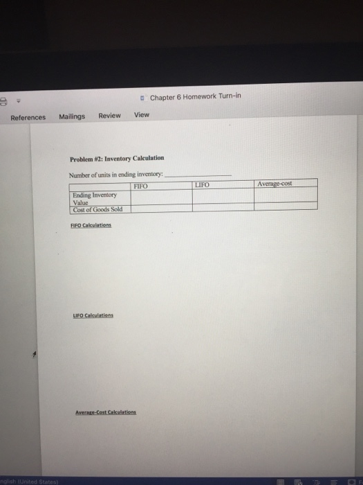 Chapter 6 Homework Turn In References Mailings Review