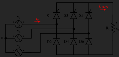 Semi-controlled three-phase rectifier a. Simulate | Chegg.com