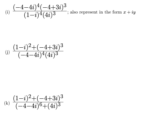 Solved 1. Represent the following numbers in polar form (a) | Chegg.com