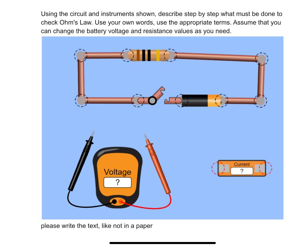 Solved Using the circuit and instruments shown, describe | Chegg.com