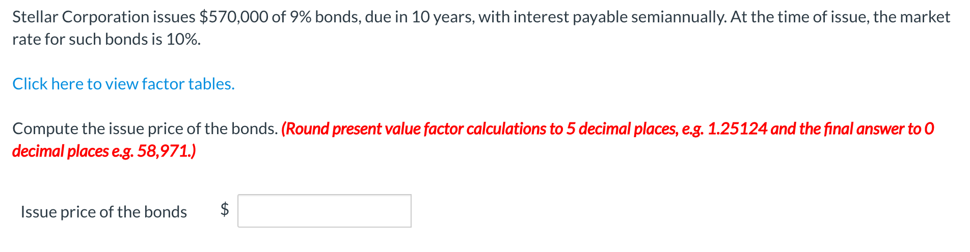 Solved Stellar Corporation issues $570,000 of 9% bonds, due | Chegg.com