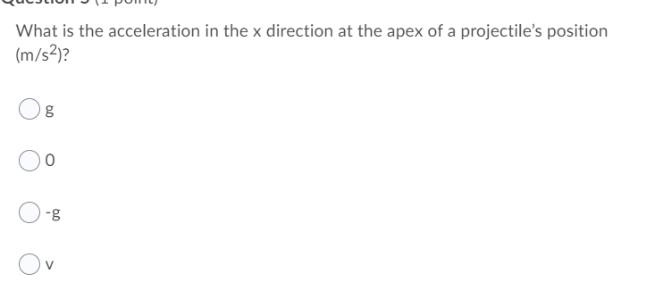 Solved What is the acceleration in the x direction at the | Chegg.com