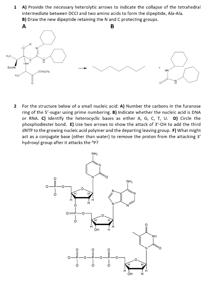 Solved 1 A) Provide the necessary heterolytic arrows to | Chegg.com