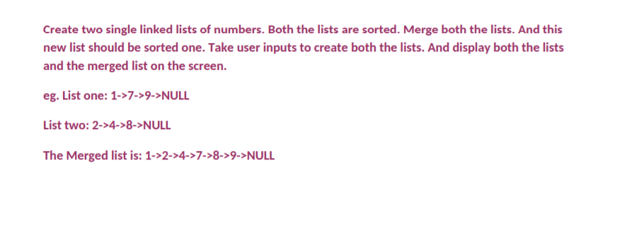 Solved To Be Implemented In Python User Input Lists Should 