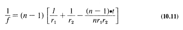 Solved 10.5 Use the ray matrix method to derive the focal | Chegg.com