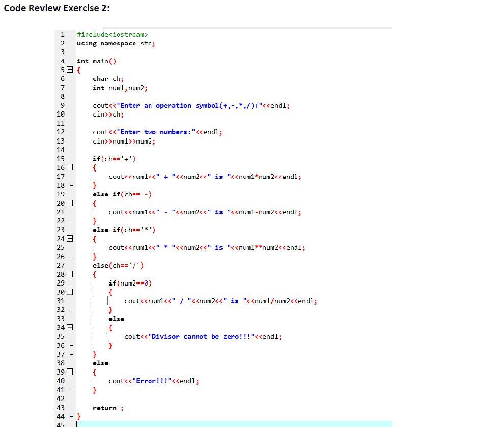 Solved Perform a code review to check problems/defect types | Chegg.com