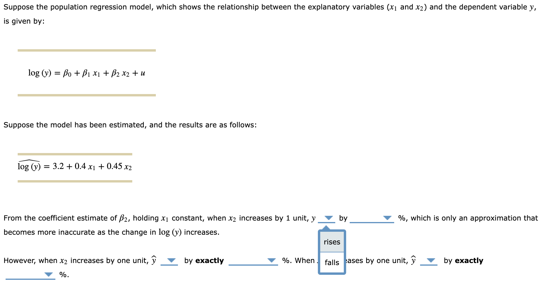 Solved Suppose the population regression model, which shows | Chegg.com